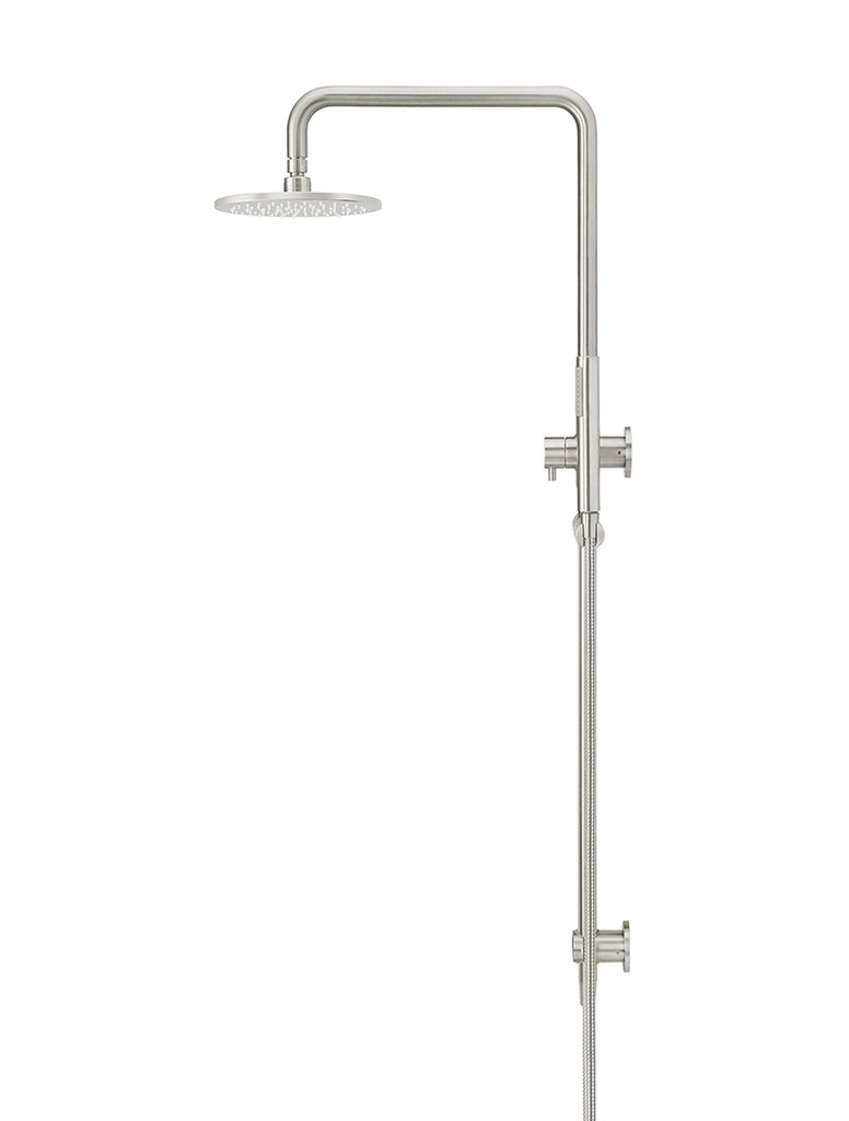 Round Combination Shower Rail, 200mm Rose, Single Function Hand Shower ...