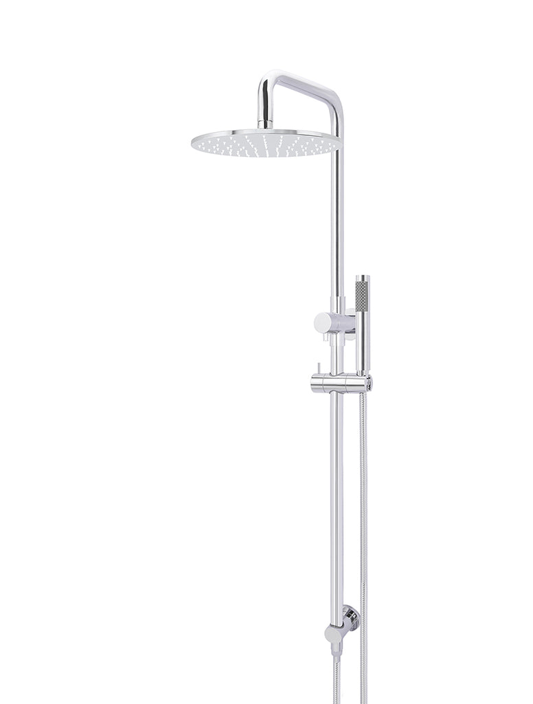 Round Combination Shower Rail, 300mm Rose, Single Function Hand Shower ...