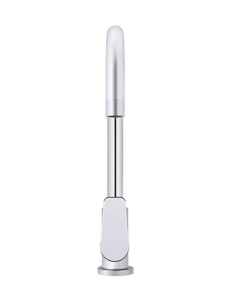 Round Gooseneck Kitchen Mixer Tap with Paddle Handle - Default Title ...