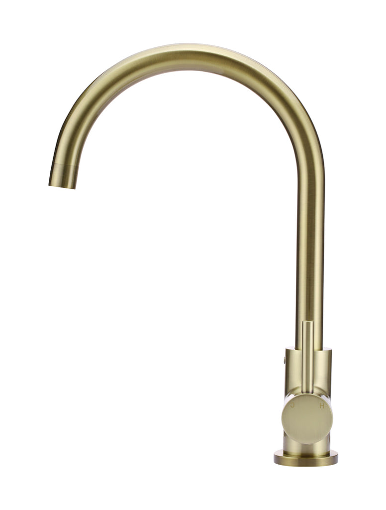 Round Gooseneck Kitchen Mixer Tap - Default Title (MK03-PVDBB) | Meir